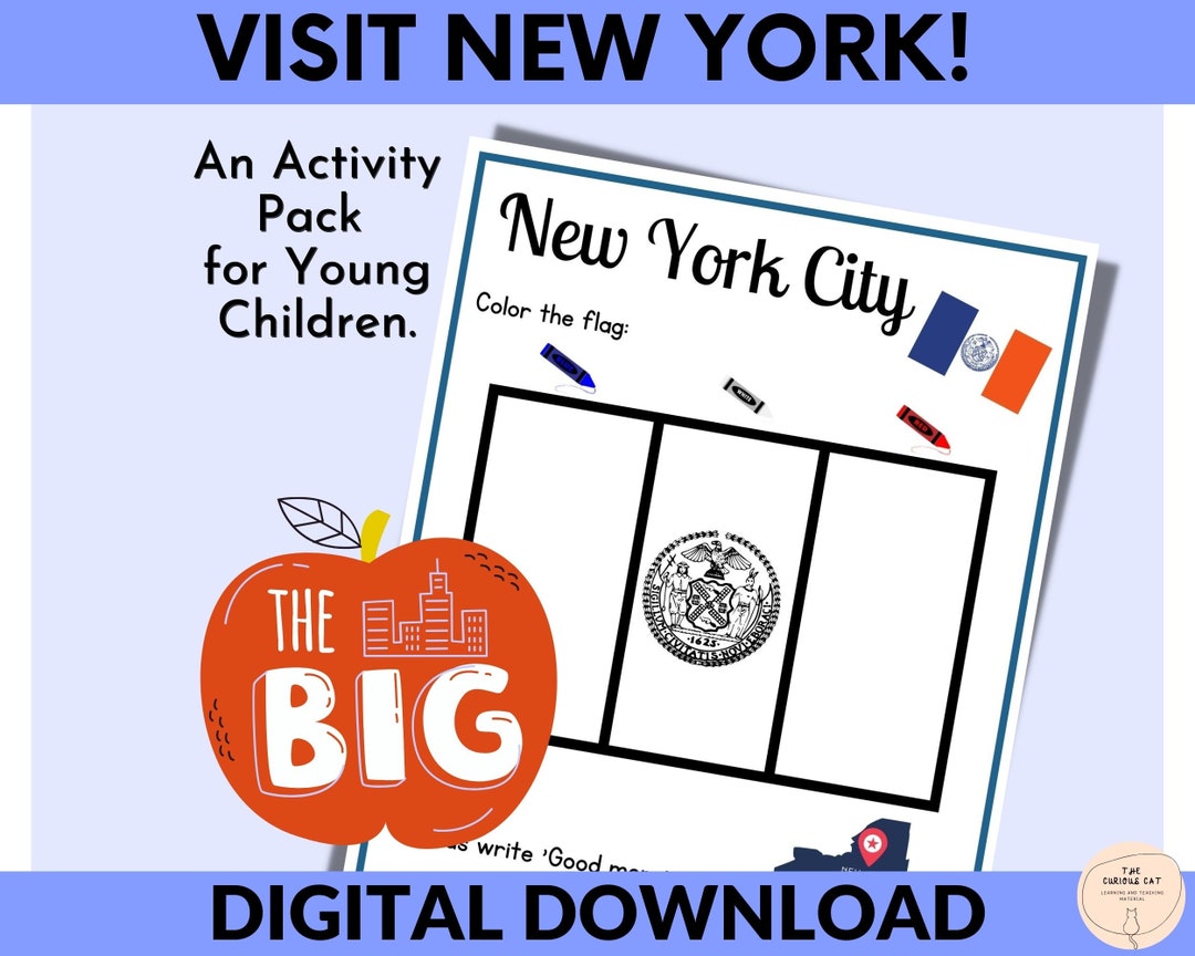 New York Worksheets, Fun & Educational Activities for Kids, Big Apple ...