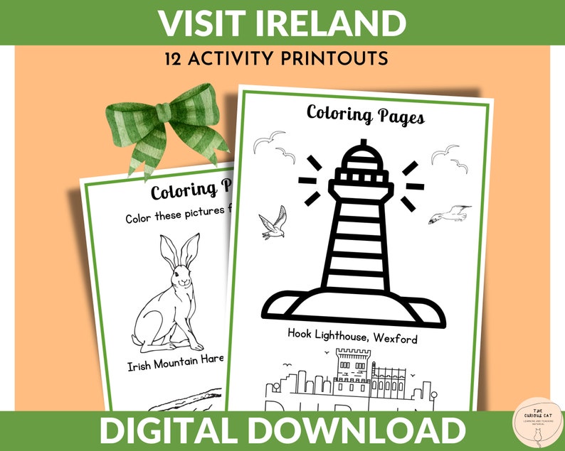 Travel to Ireland Printable for Kids, Educational Pack for Toddlers and ...