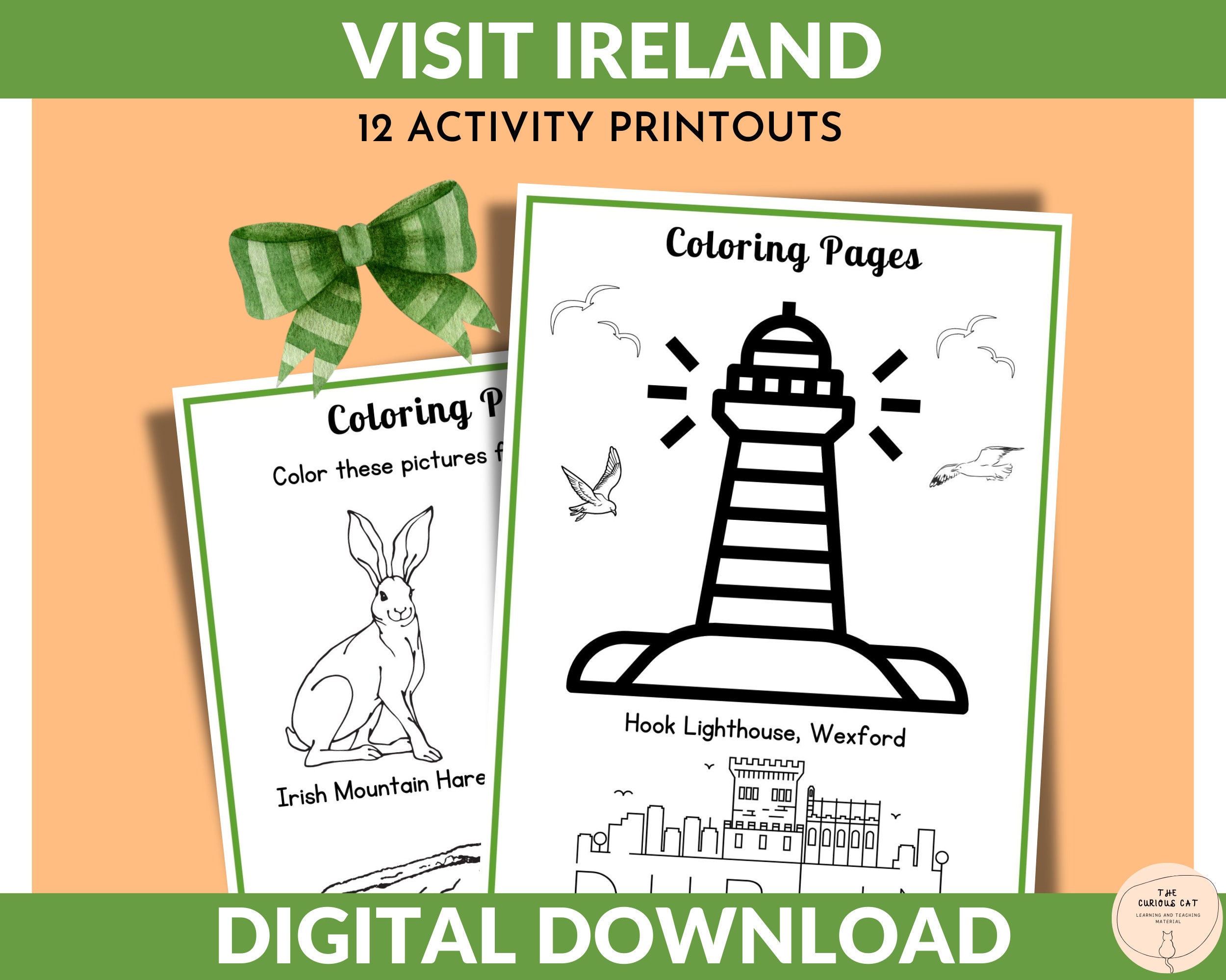 Travel to Ireland Printable for Kids, Educational Pack for Toddlers and ...