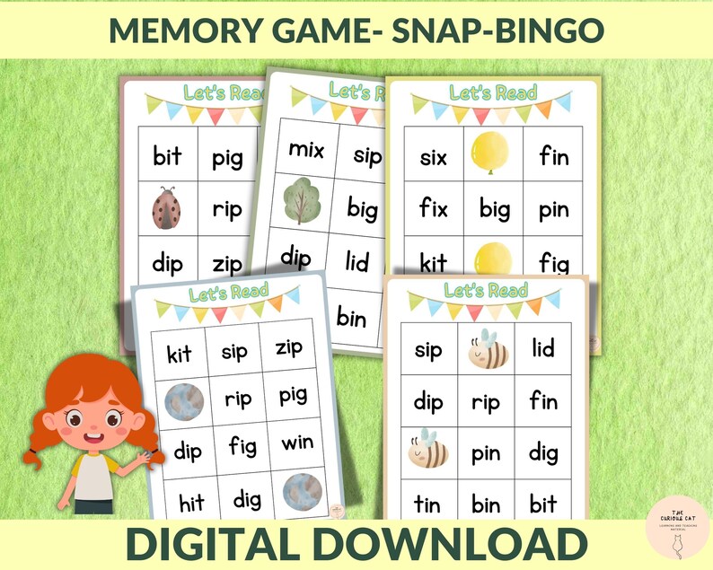 CVC Phonics Printable Activity for Pre-k and Kindergarten, Phonemic ...