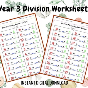 Division Pack for Beginners, Teacher-made Maths Worksheets for 3rd ...