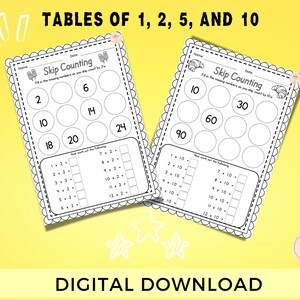 Multiplication Worksheets, Maths Printouts for 2nd Grade, Times Tables ...
