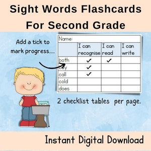 Sight Words Printable Flashcards, 2nd Grade Reading Skills, High ...