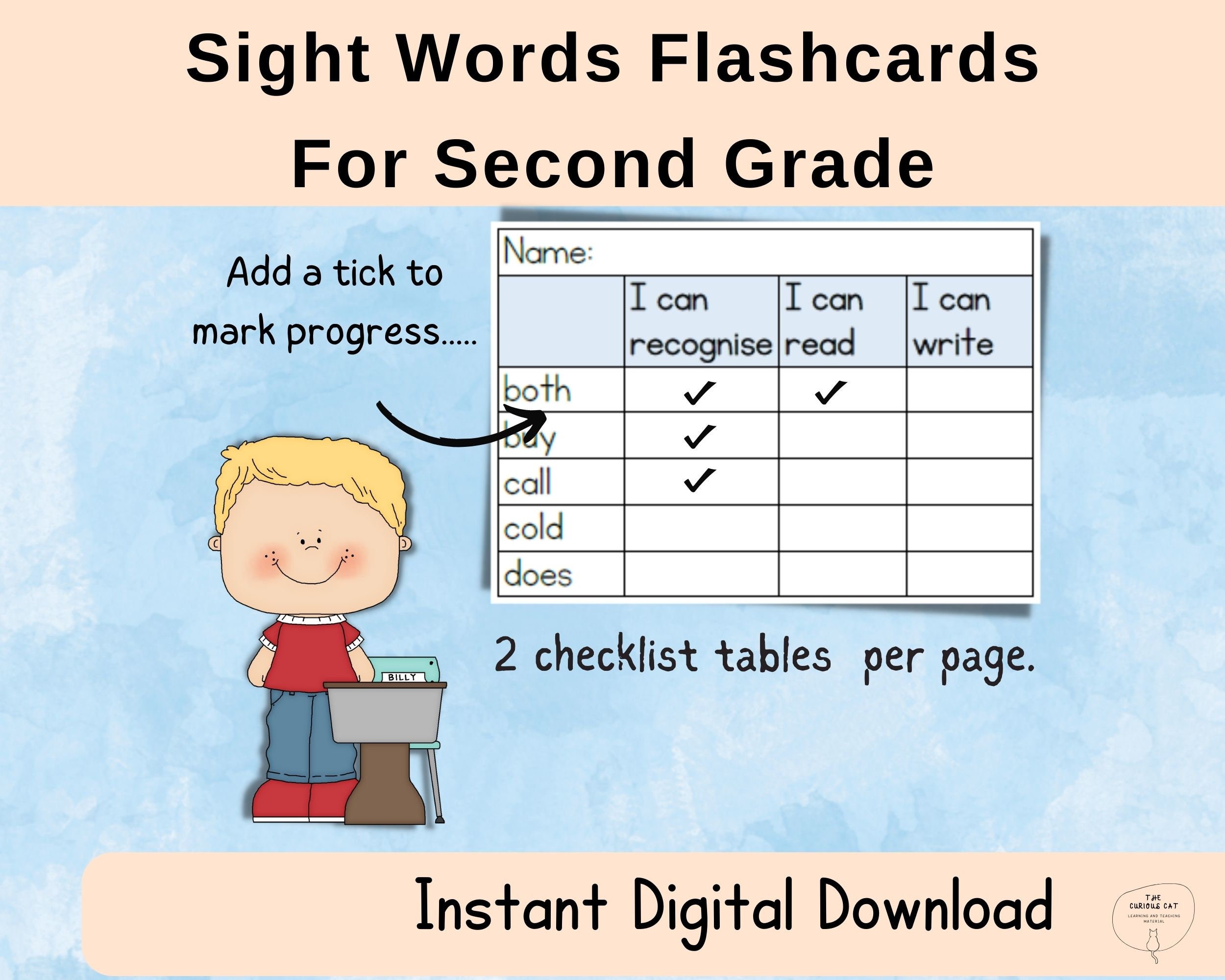 Sight Words Printable Flashcards, 2nd Grade Reading Skills, High ...