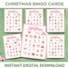 Pink Christmas Bingo Game; Bingo Cards Activity for All the Family ...