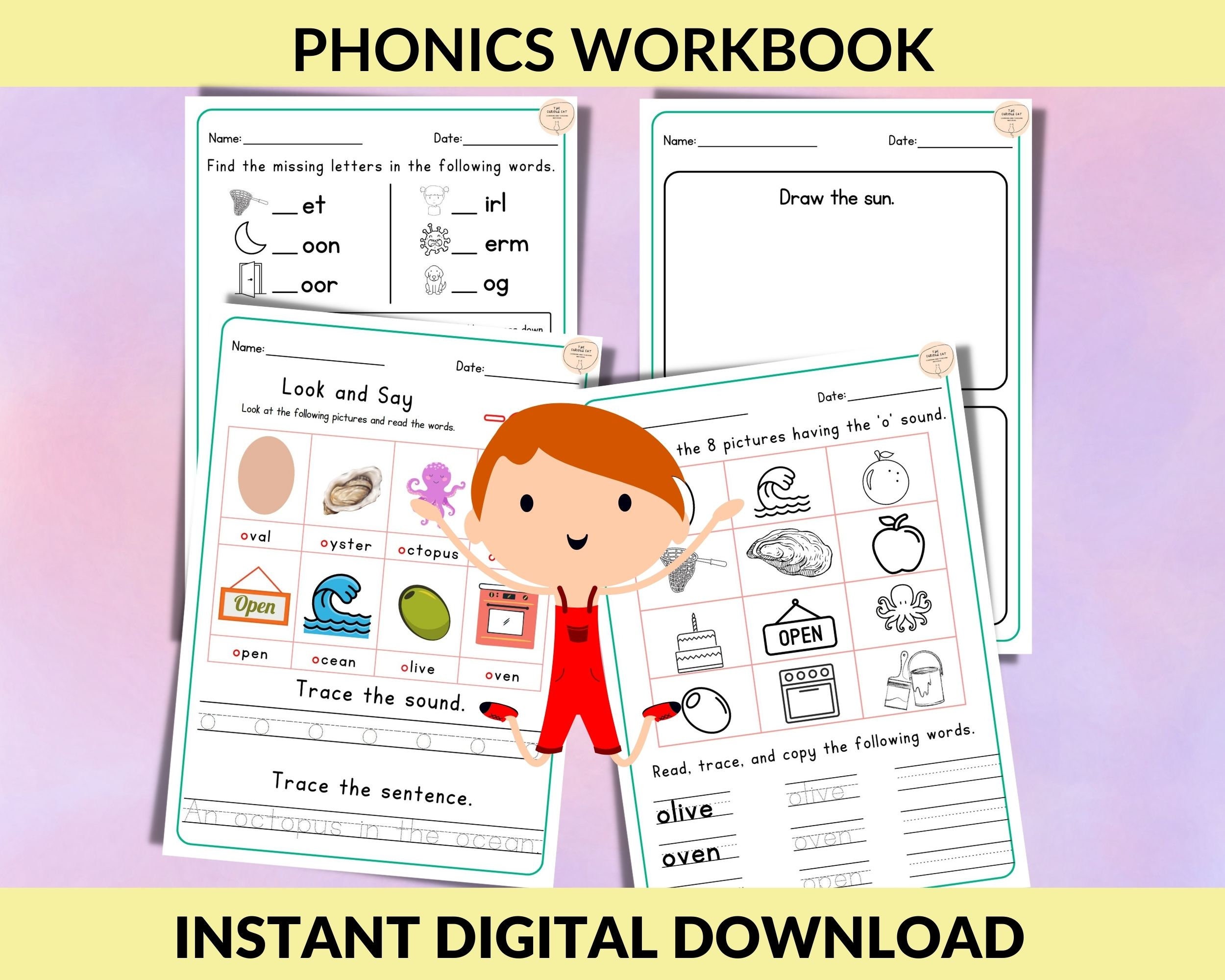 Phonics Worksheets Beginning Sounds, Reading and Writing Phonics ...