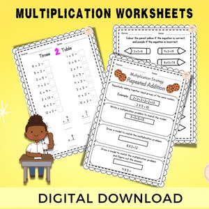 Multiplication Worksheets, Maths Printouts for 2nd Grade, Times Tables ...