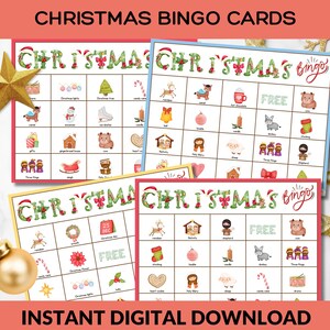 Christmas Nativity Bingo Cards, Family Christmas, Classroom Christmas ...