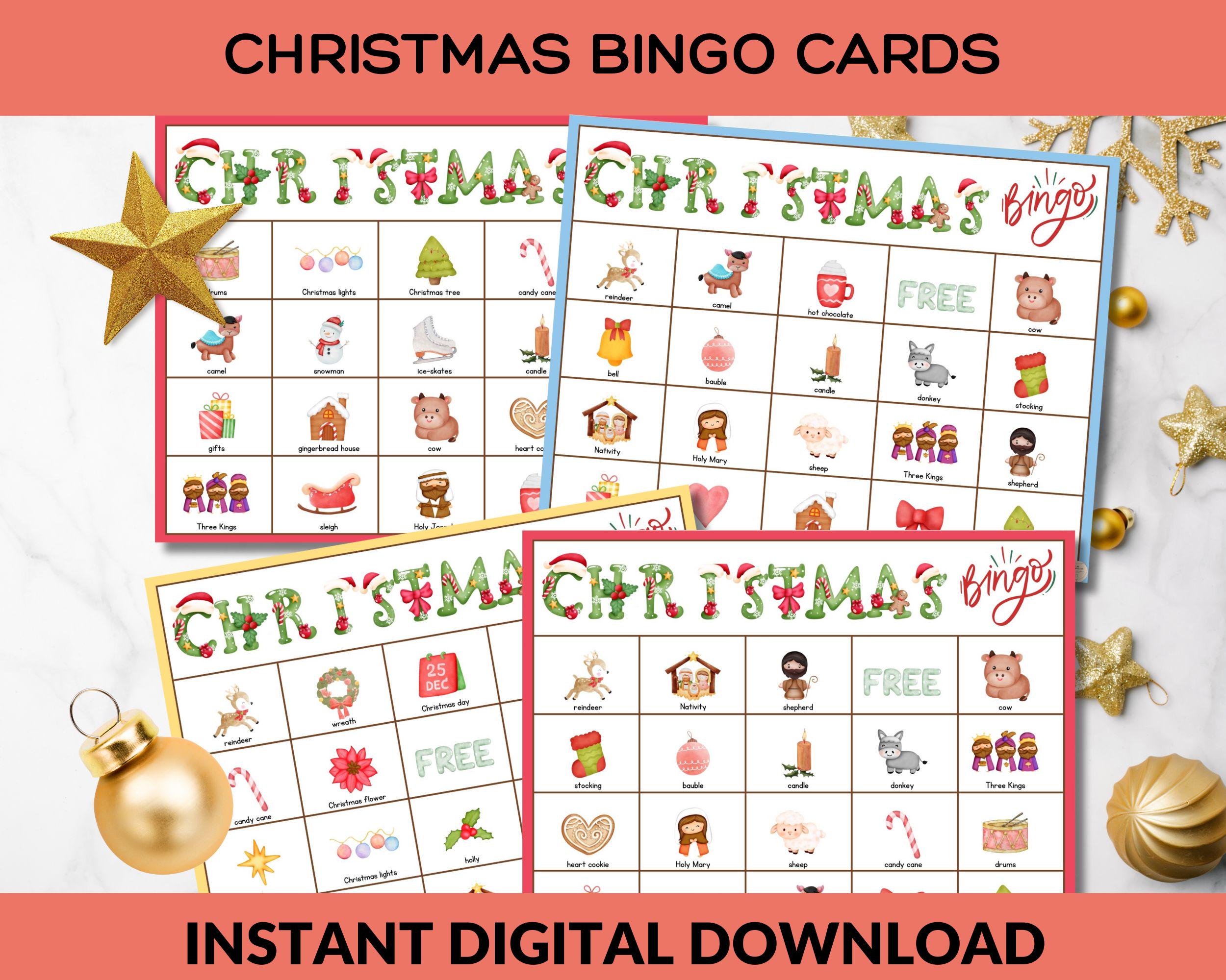 Christmas Nativity Bingo Cards, Family Christmas, Classroom Christmas ...