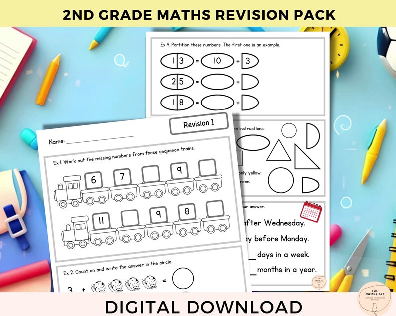 2nd Grade Maths Revision Worksheets, Printable Resources for Second ...