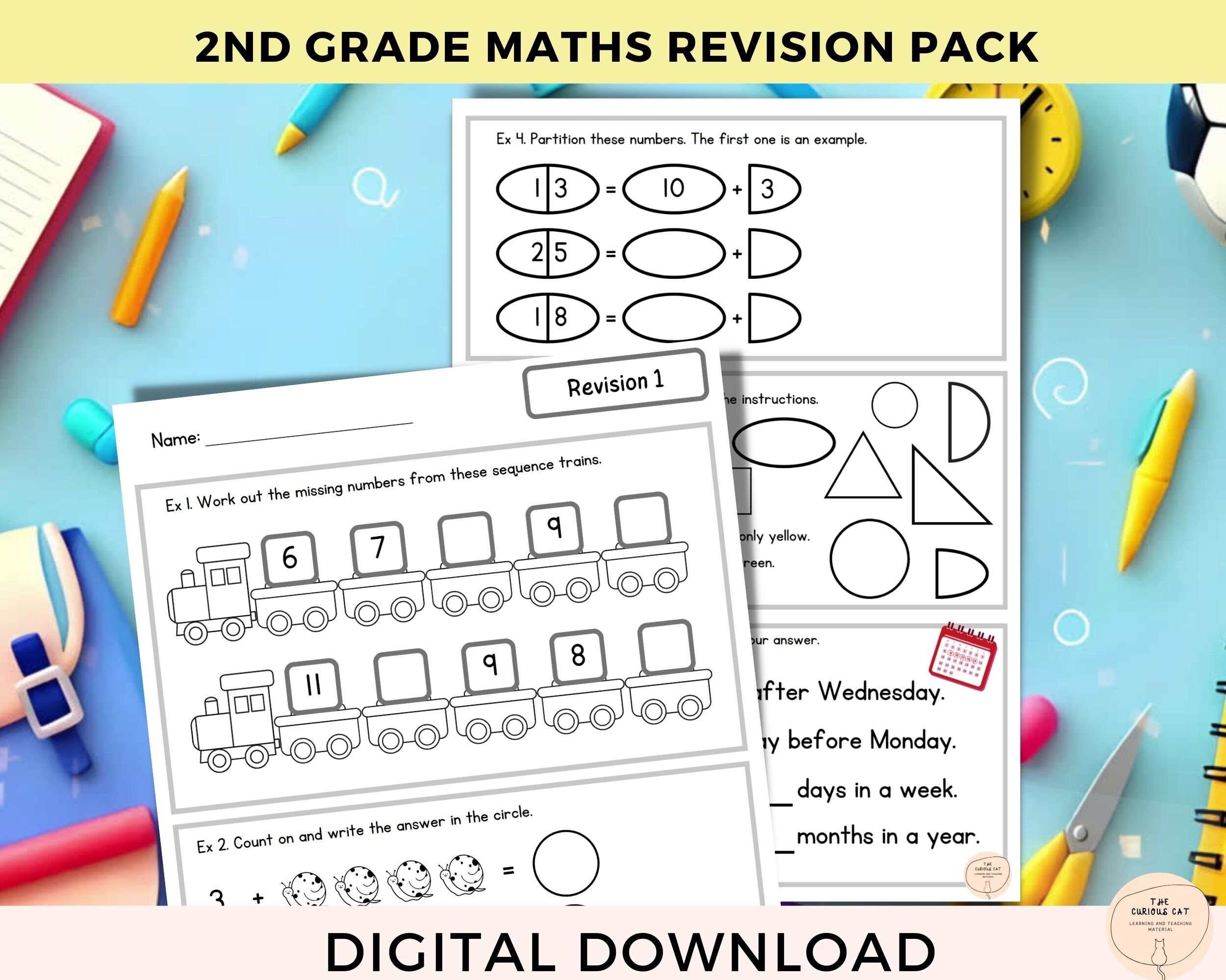 2nd Grade Maths Revision Worksheets, Printable Resources for Second ...