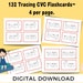 Phonics Tracing Flashcards, CVC Word Families Reading, Writing and ...