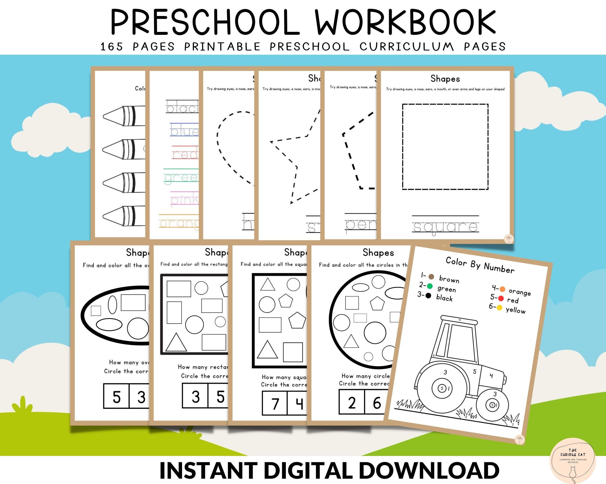 Kindergarten Workbook | Preschool Printable | Homeschool Worksheets ...