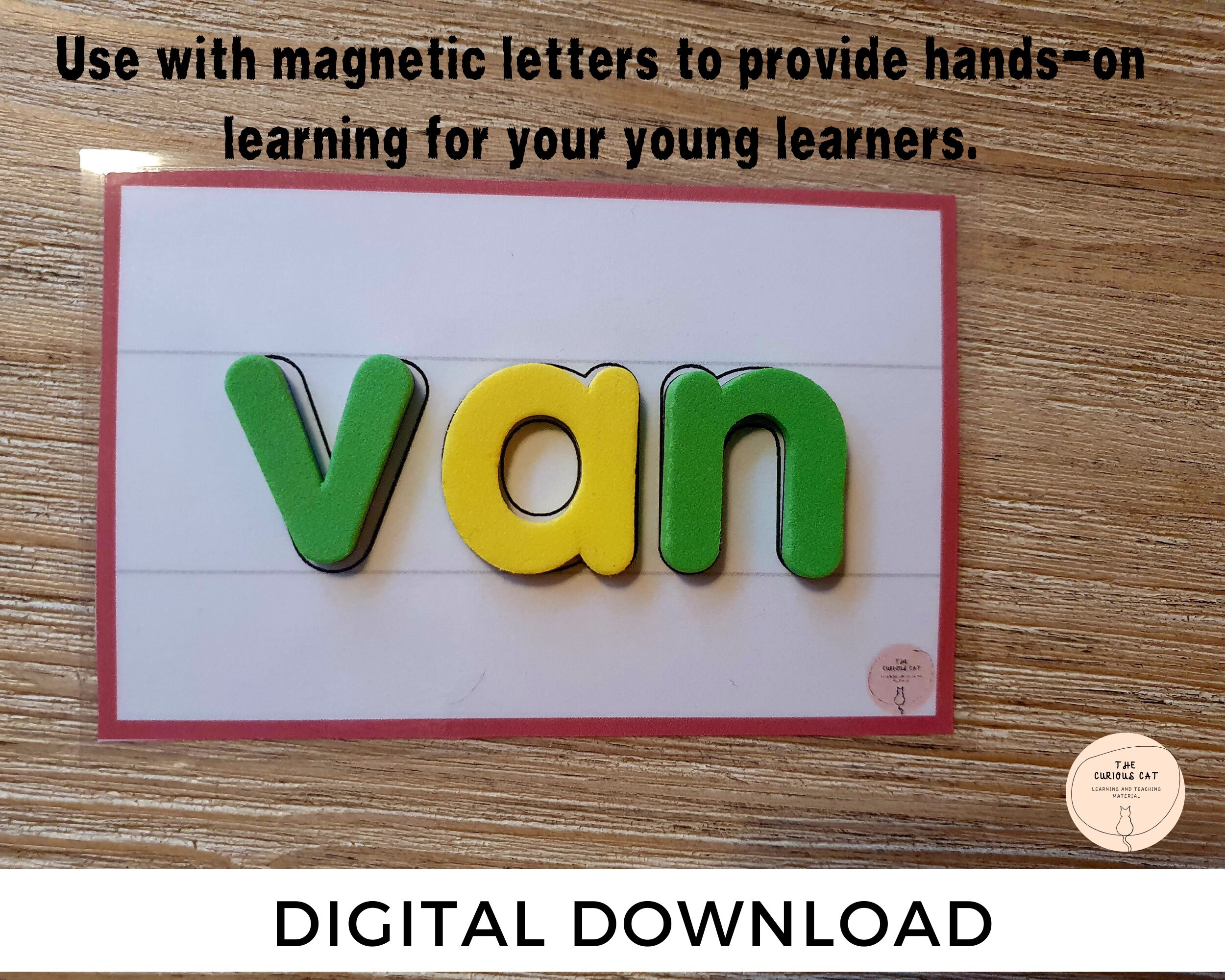 Phonics Tracing Flashcards, CVC Word Families Reading, Writing and ...