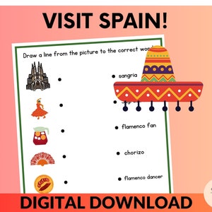 Spain Worksheets, Pre-school Worksheets, A Fun and Educational Travel ...
