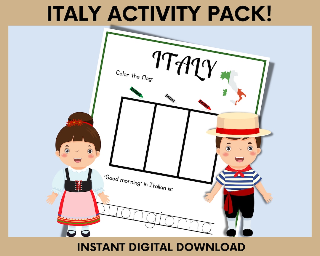 Italy Travel & Study Unit Activity Pack, Exploring Italy for Young ...