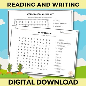 Reading, Spelling and Writing Printables, Worksheets for 1st and 2nd ...