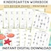 Printable Kindergarten Summer Workbook, Educational Activities for ...