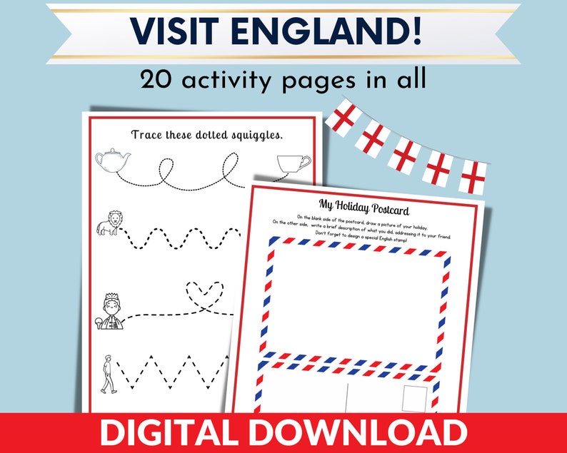 Kindergarten Worksheets; England Coloring and Activity Pages; England ...