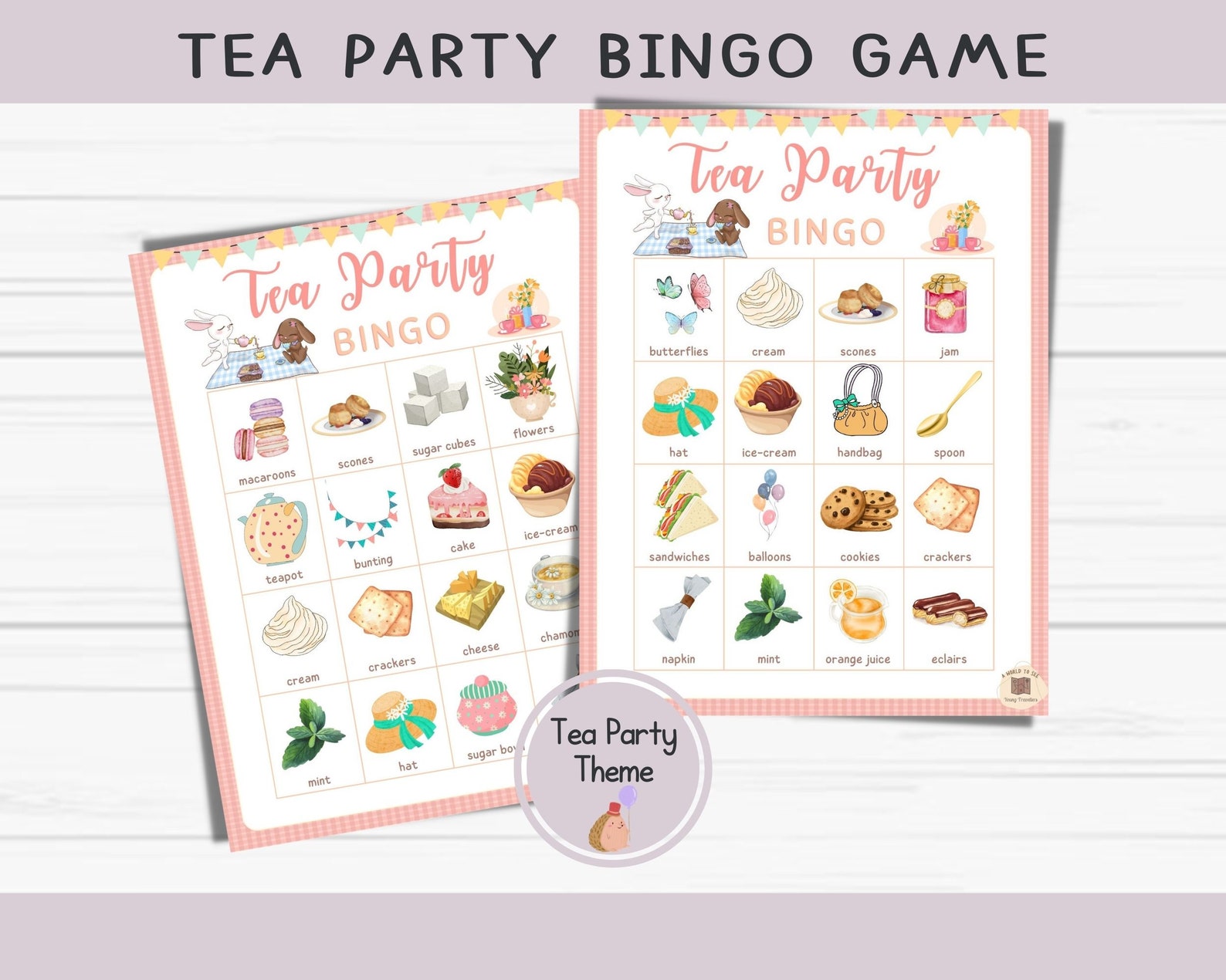 Tea Party Bingo Cards, Tea Party Games, Kids Printable Garden Party ...