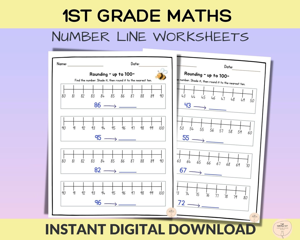 1st Grade Maths Printables, Maths Worksheets for 1st Grade, Number Line ...