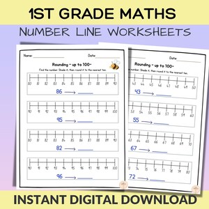 1st Grade Maths Printables, Maths Worksheets for 1st Grade, Number Line ...