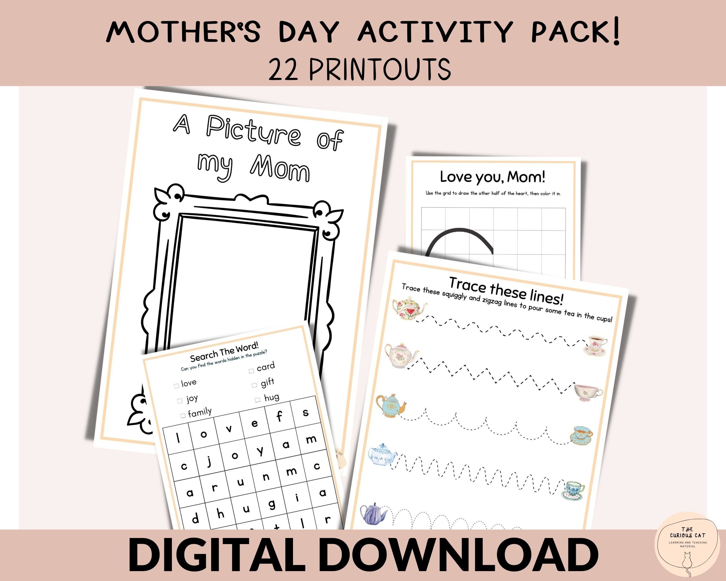 Mother's Day Activity Pack for Kids, Mothering Sunday Learning Pack ...