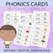 Phonics Words and Picture Cards, CVC Word Families Matching Flashcards ...