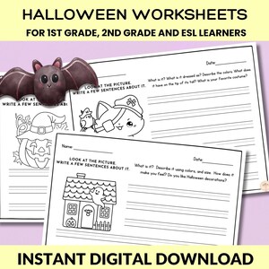 1st Grade 2nd Grade, ESL Printables, Halloween Vocabulary, Reading ...