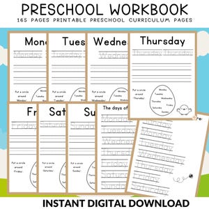 Kindergarten Workbook | Preschool Printable | Homeschool Worksheets ...