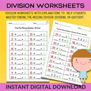 Division Pack for Beginners, Teacher-made Maths Worksheets for 3rd ...