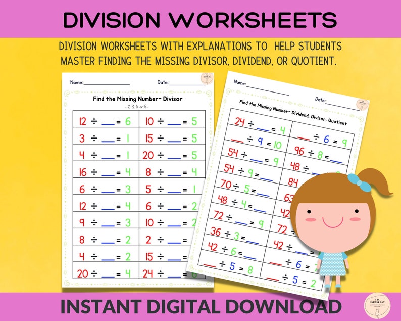 Division Pack for Beginners, Teacher-made Maths Worksheets for 3rd ...