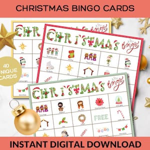 Christmas Nativity Bingo Cards, Family Christmas, Classroom Christmas ...