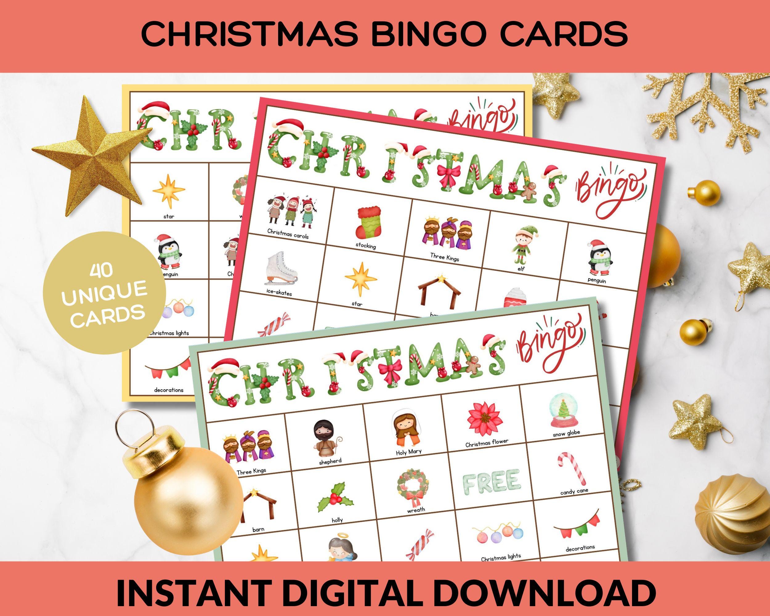 Christmas Nativity Bingo Cards, Family Christmas, Classroom Christmas ...