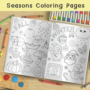 Seasons Coloring Pages Learn the Seasons for Kindergarten Coloring ...