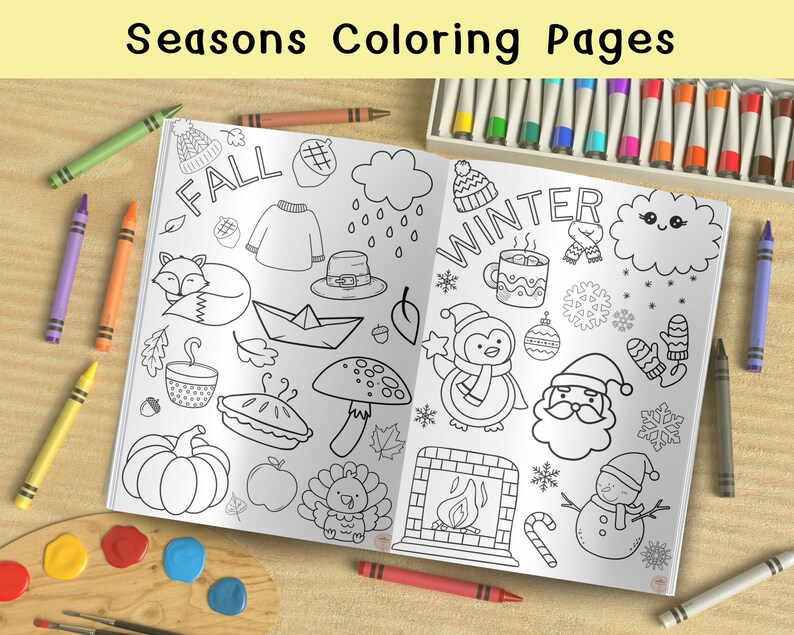 Seasons Coloring Pages Learn the Seasons for Kindergarten Coloring ...