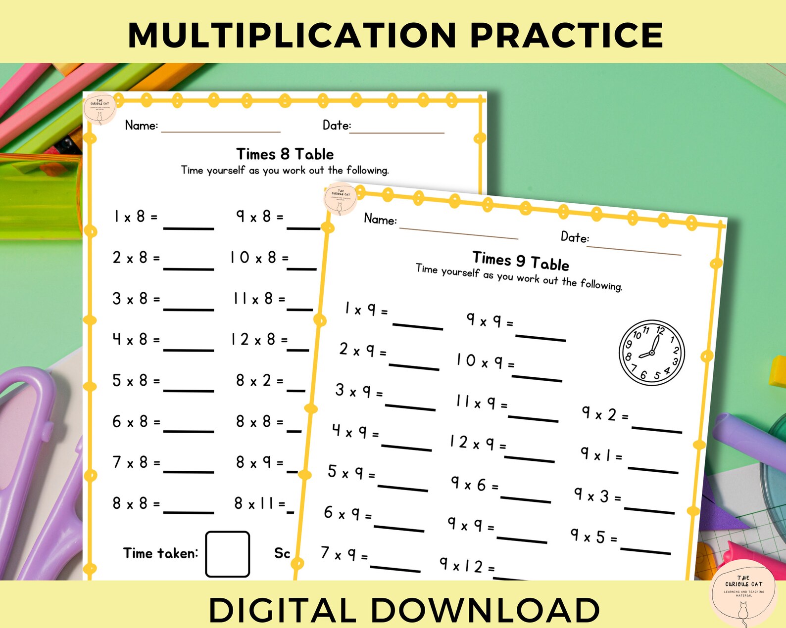 Multiplication Worksheets, Maths Fluency Printables, Times Tables ...