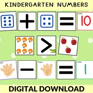 Kindergarten Numbers Activity, Printable Number Game, Addition ...