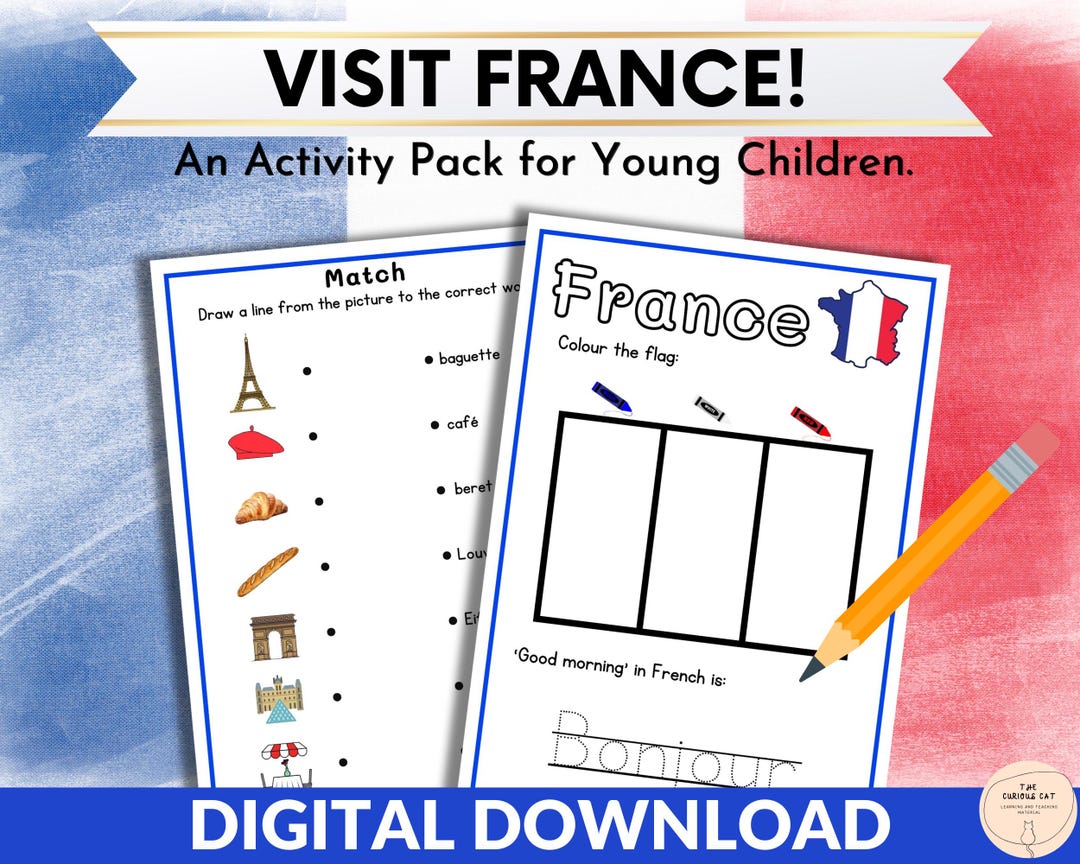 France Learning Pack for Kids | Printable Worksheets & Activities ...