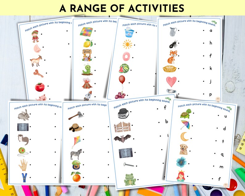 Alphabet Busy Book, ABC Learning Binder With Beginning Sounds for ...