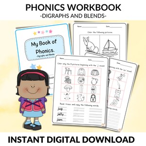 Phonics Worksheets for 2nd Grade Digraphs and Blends Reading and ...