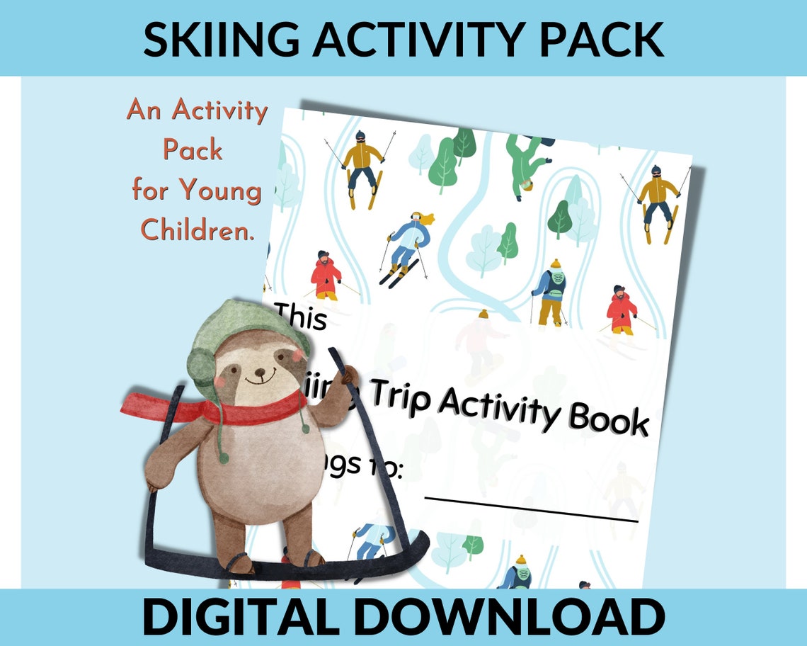 Kindergarten Worksheets, Winter Activities, Skiing Trip Activity Pack ...