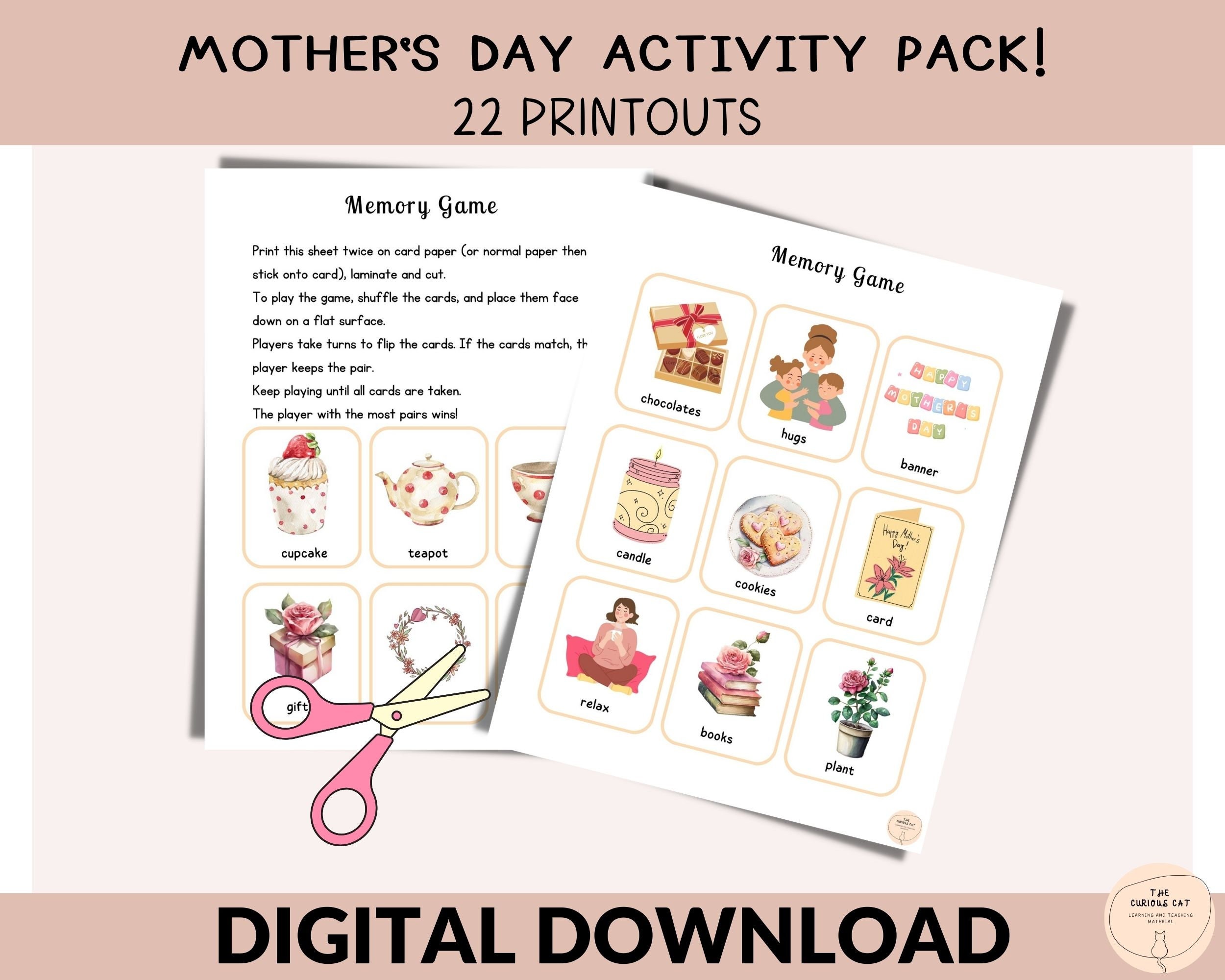 Mother's Day Activity Pack for Kids, Mothering Sunday Learning Pack ...