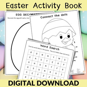 Easter Activity Book for Kids Activities for Kids Coloring Pages Easter ...