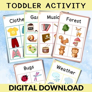 Toddler Sorting Activity Printables Set: Shapes, Animals, Fruits ...