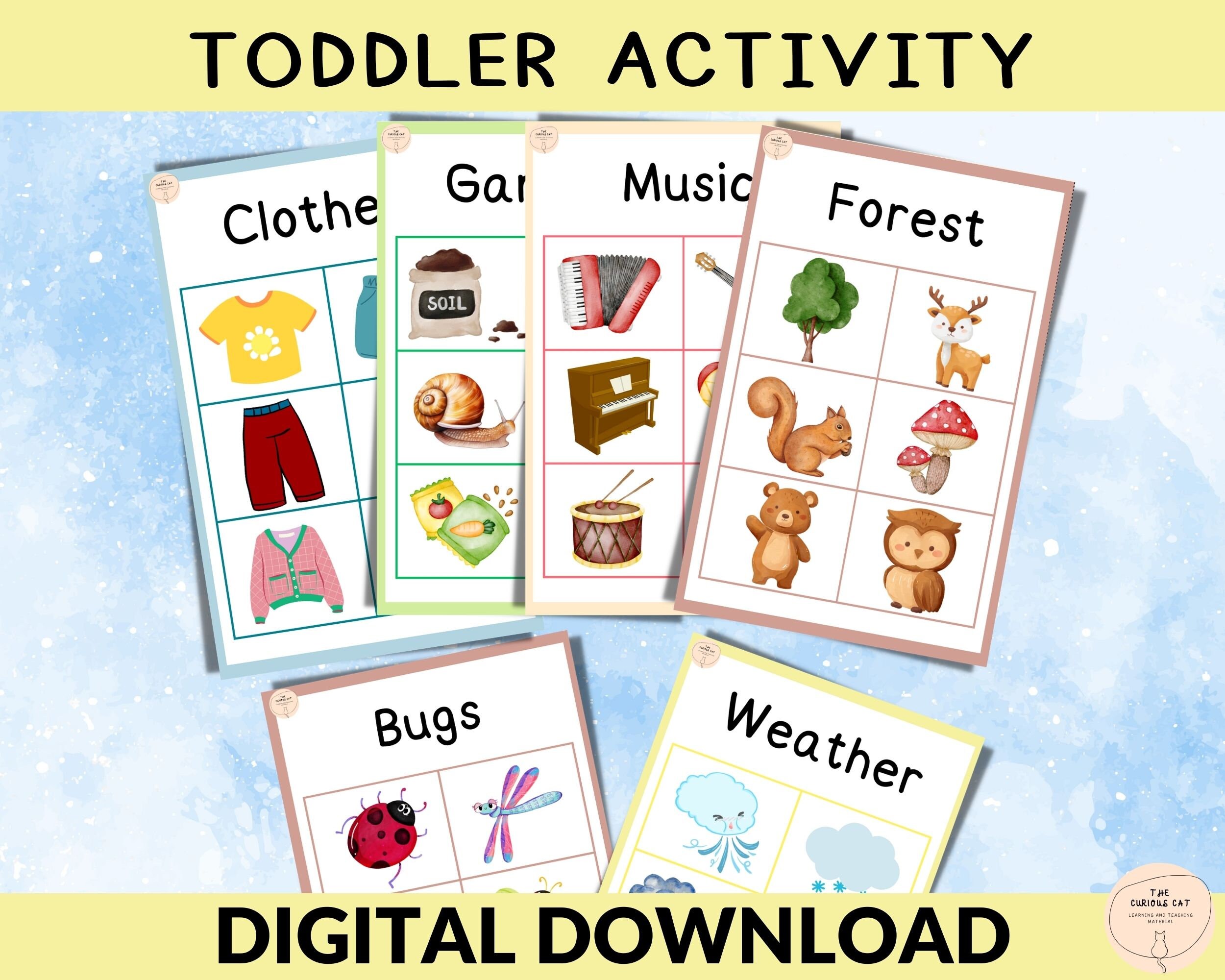 Toddler Sorting Activity Printables Set: Shapes, Animals, Fruits ...
