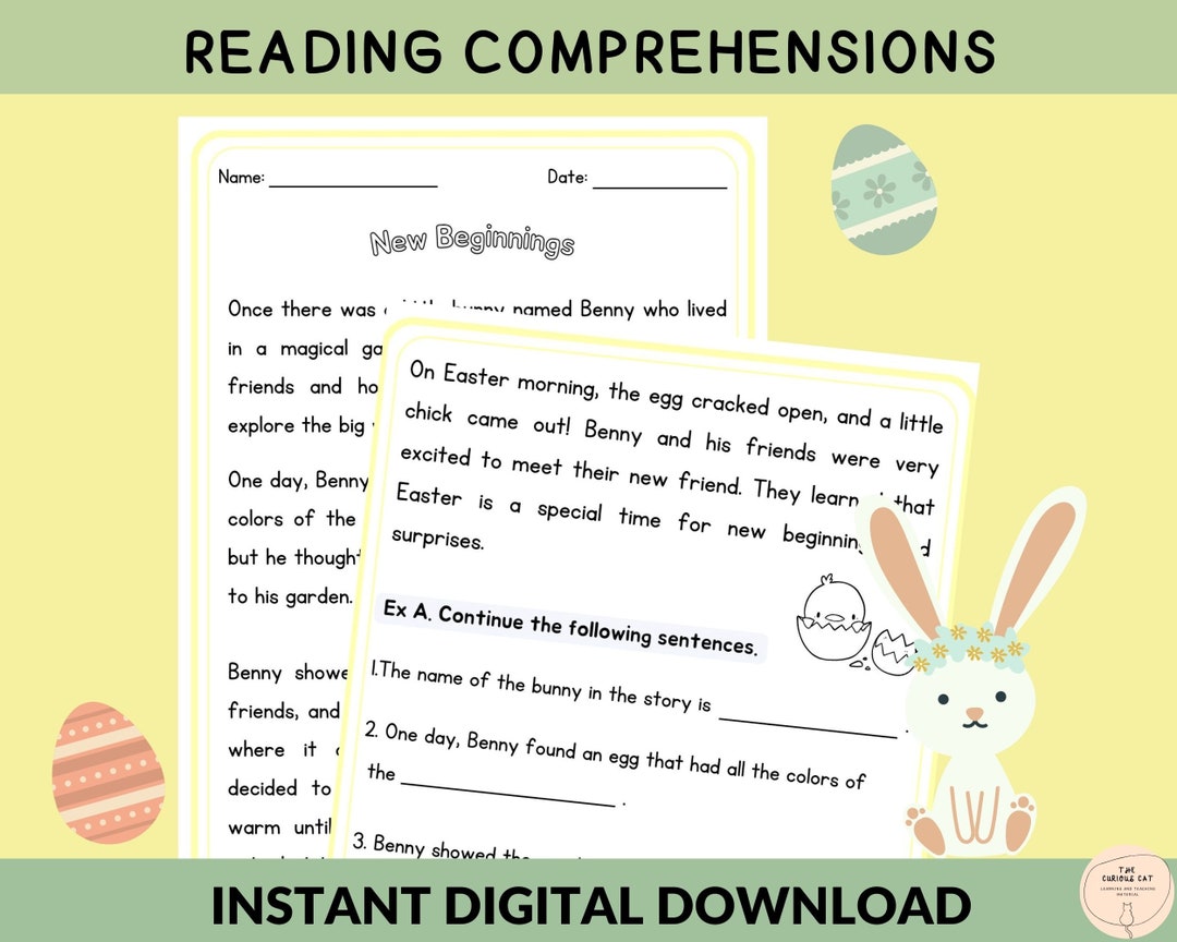 Reading Comprehension Worksheets | 2nd Grade Printables | Easter-themed ...