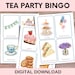 Vintage Tea Party Bingo Games, Bingo Cards, Labelled Calling Cards ...