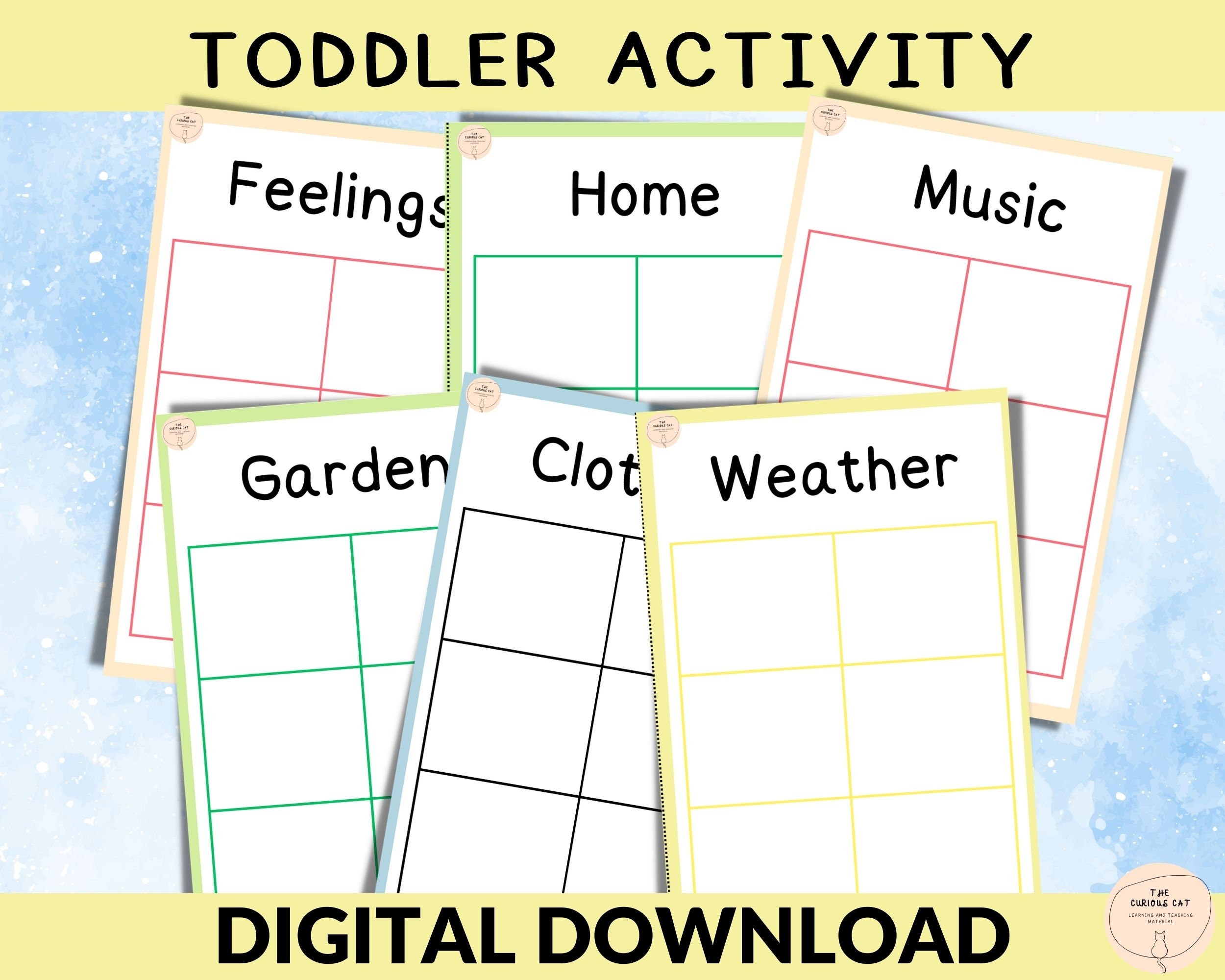 Toddler Sorting Activity Printables Set: Shapes, Animals, Fruits ...