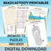 Beach Activity Sheets, Vocabulary & Games, Beach Wordsearch, Sudoku for ...